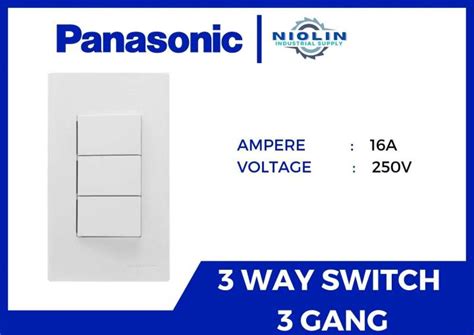 Panasonic 3 Way Switch 3 Gang Wn Series Lazada Ph