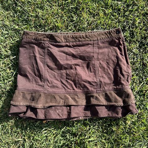 Vintage Esprit Brown Corduroy Mini Skirt Size Depop