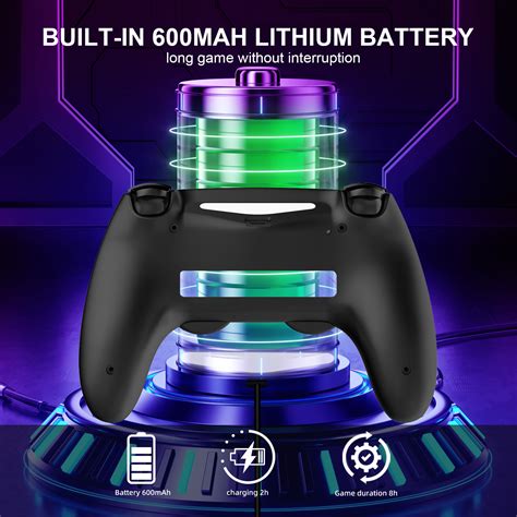 P4 Wireless Gamepad Double Vibration Six Axis Touch Pad Earphone Microphone For P3 P4 Pc