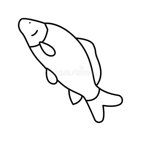 鲤鱼线图标矢量图插图 向量例证 插画 包括有 分级显示 行程 公用 狭鳕 马尼拉 尼罗 鲤鱼 241993945