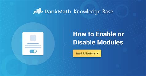 How To Enable Disable Modules In Rank Math Rank Math