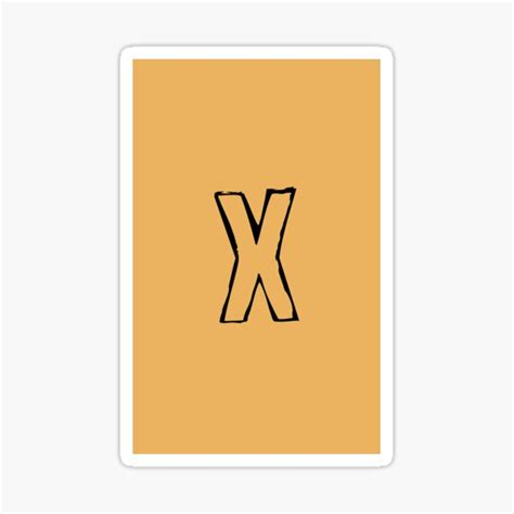 alphabet range sketched x sticker for sale by yvonnemarrs