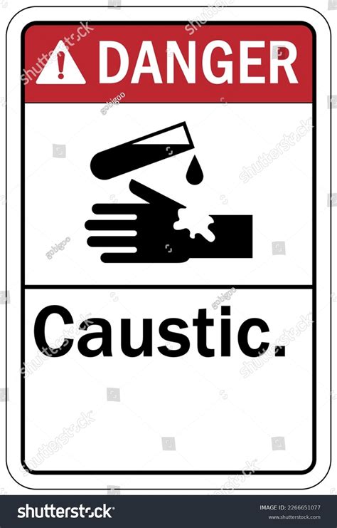 Caustic Danger Chemical Hazard Sign Labels Stock Vector Royalty Free