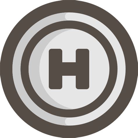 Detailed Flat Circular Flat Heliport Icon