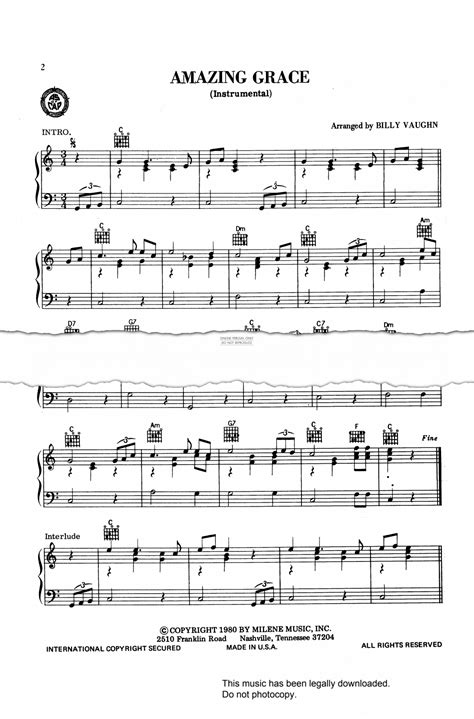 Amazing Grace Noten Von Fbd 22998 Notendownload