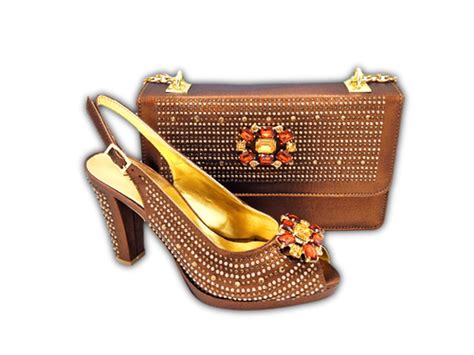 Maya Fabulous Brown Wedding Shoes And Matching Bag Mary Shoes