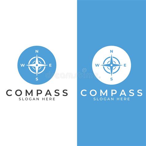 Compass Logo Directional Guide Or Pandom Compass Logo Icon Vector
