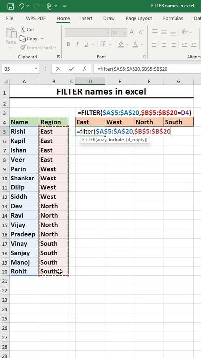 Filter Names In Excel Exceltutorial Exceltips Exceltricks Excel