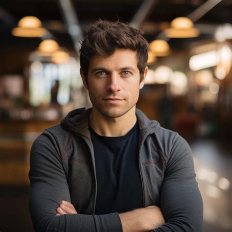 A Man With His Arms Crossed Premium Ai Generated Image