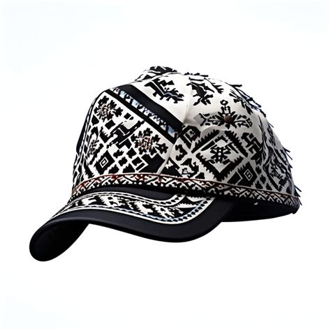 Premium Photo Isolated Of Uzbek Duppi Type Cap Material Cotton Color Concept Black And
