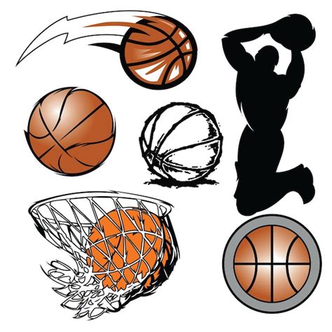 Premium Vector A Set Of Color Basketballs With Different Designs