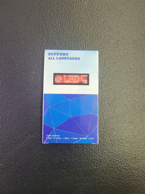 LED Digital Bluetooth DIY Programmable Scrolling Name Badge Pink EBay