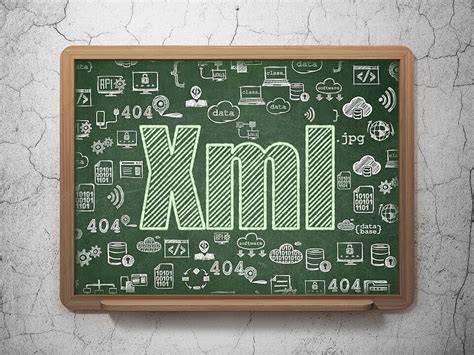مفهوم قاعدة البيانات Xml على مجلس إدارة المدرسة الخلفية تطوير برمجيات الإنترنت صورة والصورة