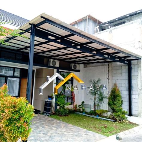 Jual Kanopi Rangka Baja Ringan Atap Alderon Rs Tiang Minimalis Cet