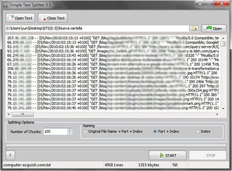 Simple Text Splitter Dividere File Di Testo