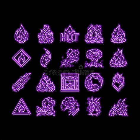 Folder Paper Business File Empty Neon Glow Icon Illustration Stock