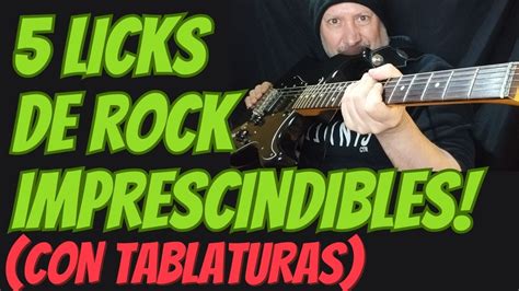 5 LICKS de ROCK para guitarra eléctrica IMPRESCINDIBLES Con