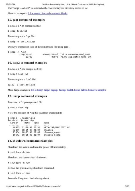 50 most frequently used unix linux commands with examples