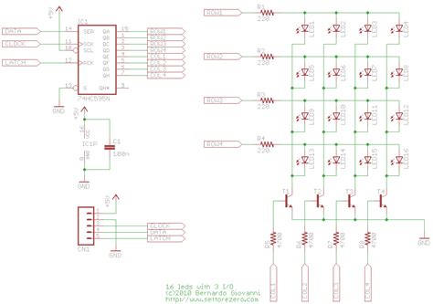 Npn 74hc595 Rowscolumns To Drive Led Matrix Electrical Engineering