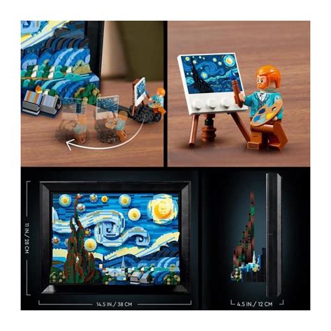 LEGO Ideas 21333 Vincent Van Gogh - La Nuit Étoilée, Reproduction de