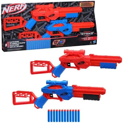 Set 2 Blastere Nerf Alpha Strike Lynx Sd 1 12 Proiectile Emagro