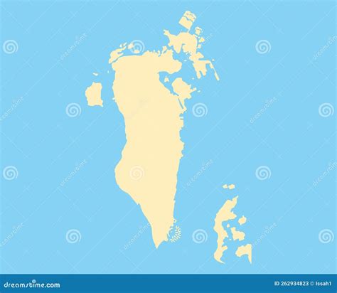 Bahrain Vector Map Isolated On White Background High Detailed Black Silhouette Map Of Bahrain