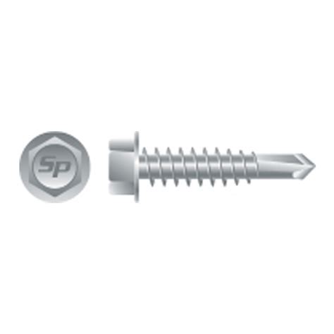 10 16 X 1 1 2 Unslotted Indented Hex Washer Head Screw 3 Point