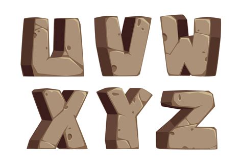 Stone Style Font Part 4 1265680 Vector Art At Vecteezy