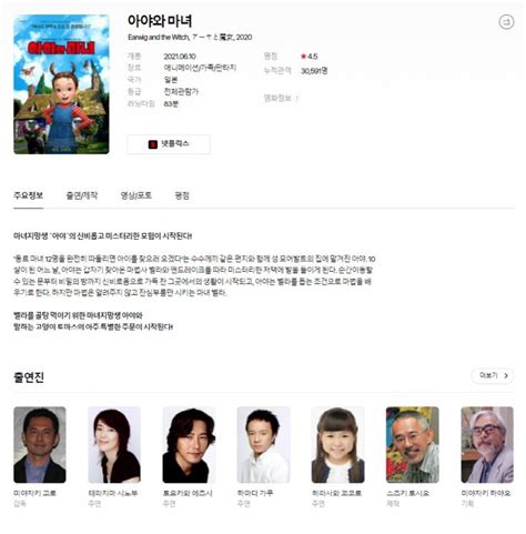 아야와 마녀 40 2021 41 우리말더빙 Bd 1920x1040 X265 2audio 파일쿠키 등록정보