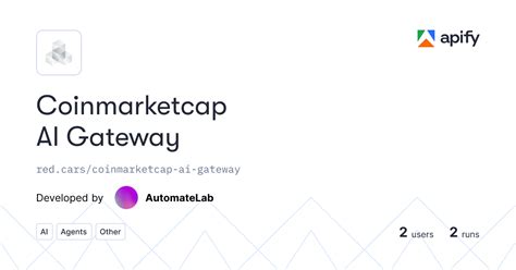 Coinmarketcap Ai Gateway Mcp Server · Apify