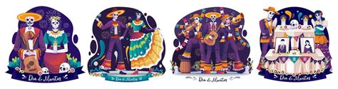 conjunto de día de muerto dia Delaware los muertos concepto