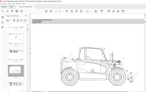 Kramer Telehandler 1245cc40 Spare Parts List Manual Pdf Download