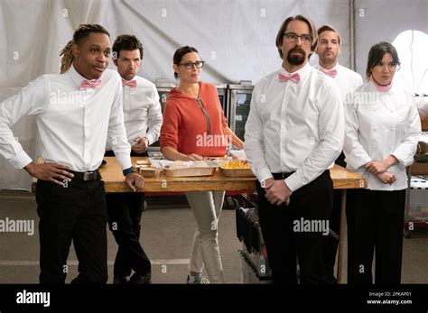 Party Down From Left Tyrel Jackson Williams Adam Scott Jennifer Garner Martin Starr Ryan