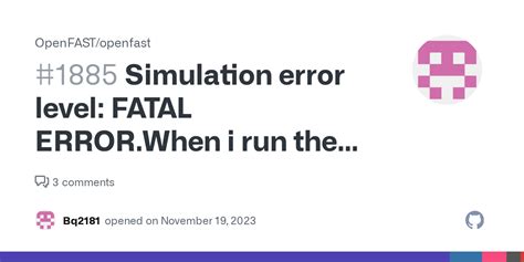 Simulation Error Level FATAL ERROR When I Run The Openfast X64 5MW