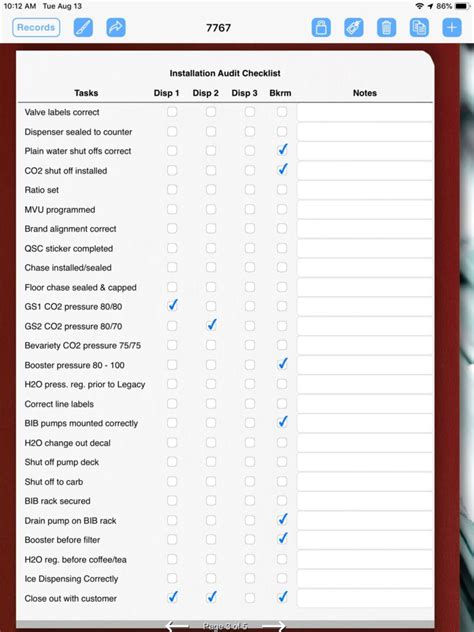 Creating An Installation Checklist Formconnections