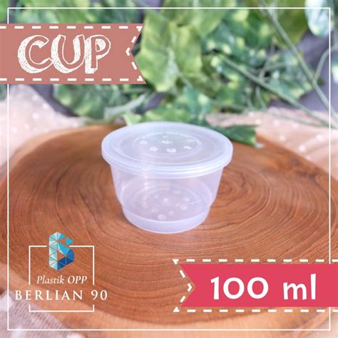 Jual Cup Gelas 100 Ml Cup Puding Kecil Thinwall Gelas Tutup Tempat