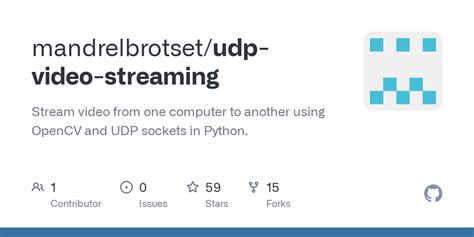 Github Mandrelbrotset Udp Video Streaming Stream Video From One