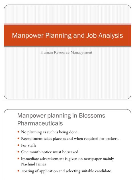 Pdf Manpower Planning And Job Analysis Dokumen Tips