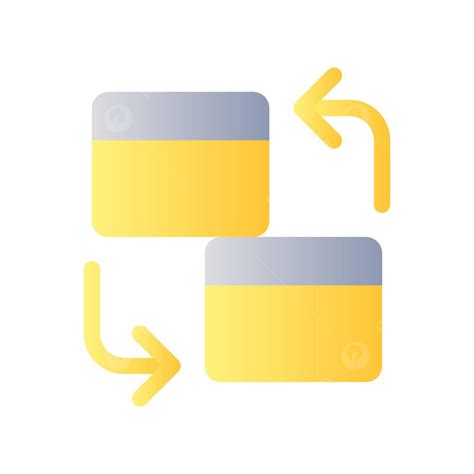 Flat Gradient Color Ui Icon For Intrabank Transfer Vector Ux Operation Equal Png And Vector