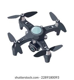 Flying Robotic Drone Filming Aerial View Stock Vector Royalty Free Shutterstock