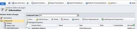 Adding A Button To Dynamics Crm 2011 Ribbon Across All Entities