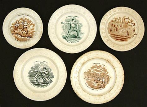 Extraordinary 1860s Abc Baseball Plate Collection 8 Rea Archive