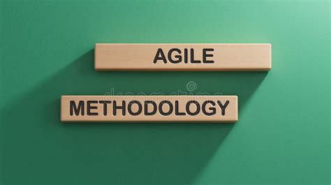 Wooden Cubes And A Wooden Block With The Text Agile Methodology Wooden