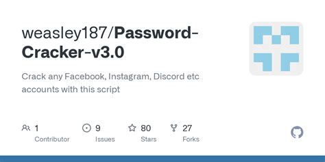 Github Weasley187password Cracker V30 Crack Any Facebook Instagram Discord Etc Accounts