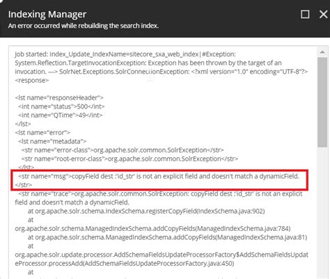 What Is The Fix For Solr Error Undefined Field Indexname After