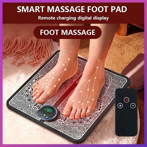 Ems Electric Foot Massager Pad Remote Control Mesin Urut Kaki Therapy