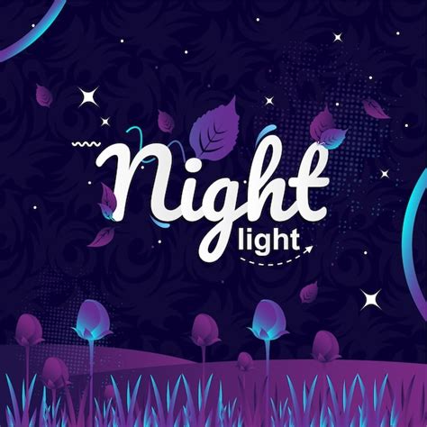 Premium Vector Night Light Typography Vector Illustration