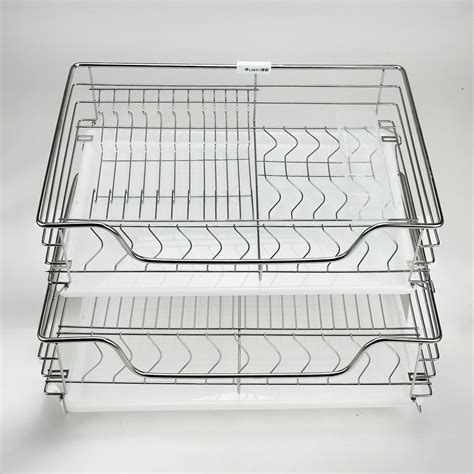 Forward ตะแกรงคว่ำจาน ตะแกรงลิ้นชักคว่ำจาน วัสดุสแตนเลส304 2ชั้น สำหรับหน้าบาน60 70 80และ90ซม