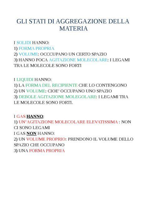 La Materia Riassunto Scuola Primaria Appunti Di Scienze Della Terra