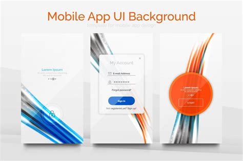 Premium Vector Mobile Application Interface Background Design
